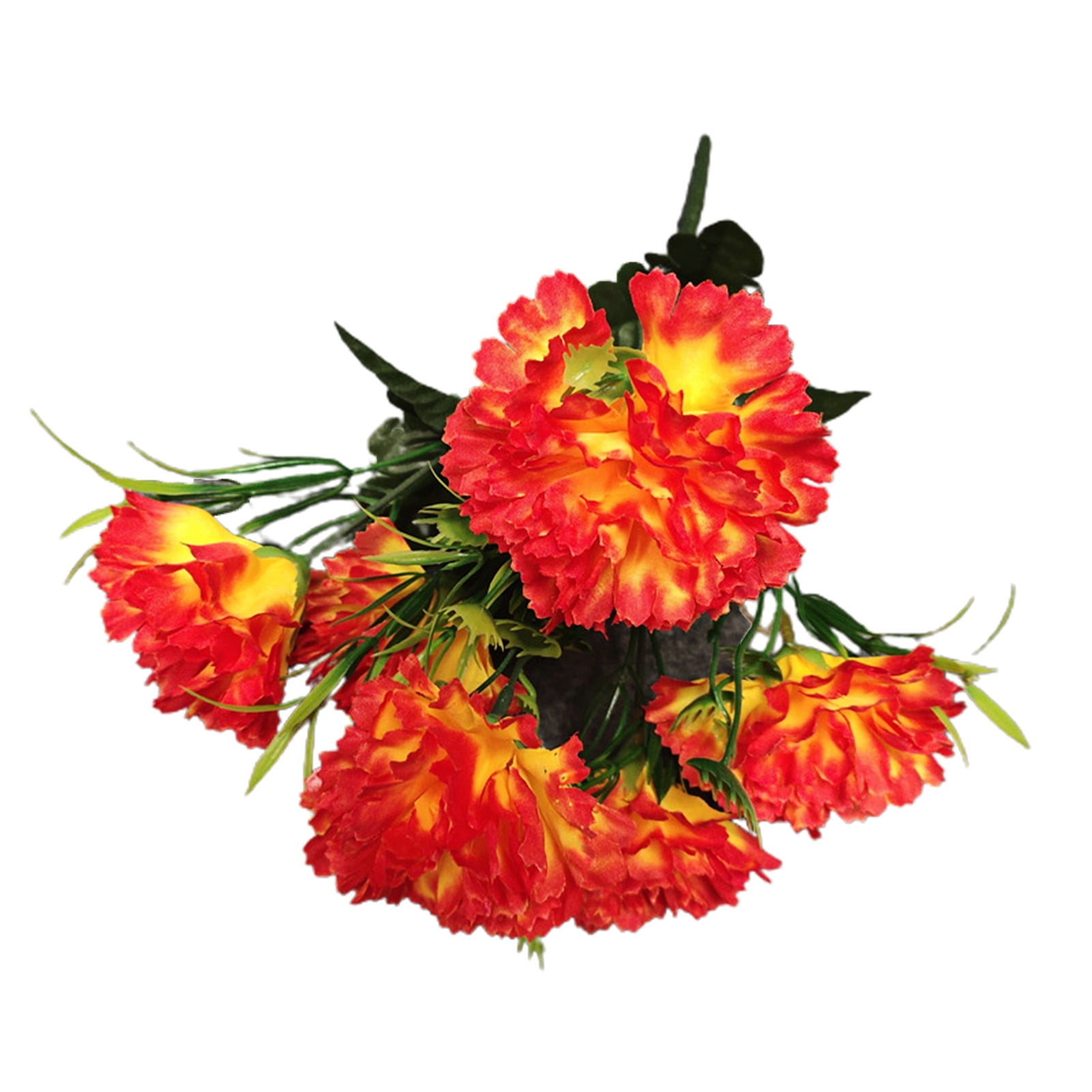 Farfi 1Pc Simulation Carnation Realistic Look Vibrantly Colored 6 Heads ...