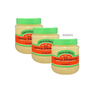 Three Flowers Brilliantine Hair Styling Pomade Solid 3.2 oz (Pack of 6 ...