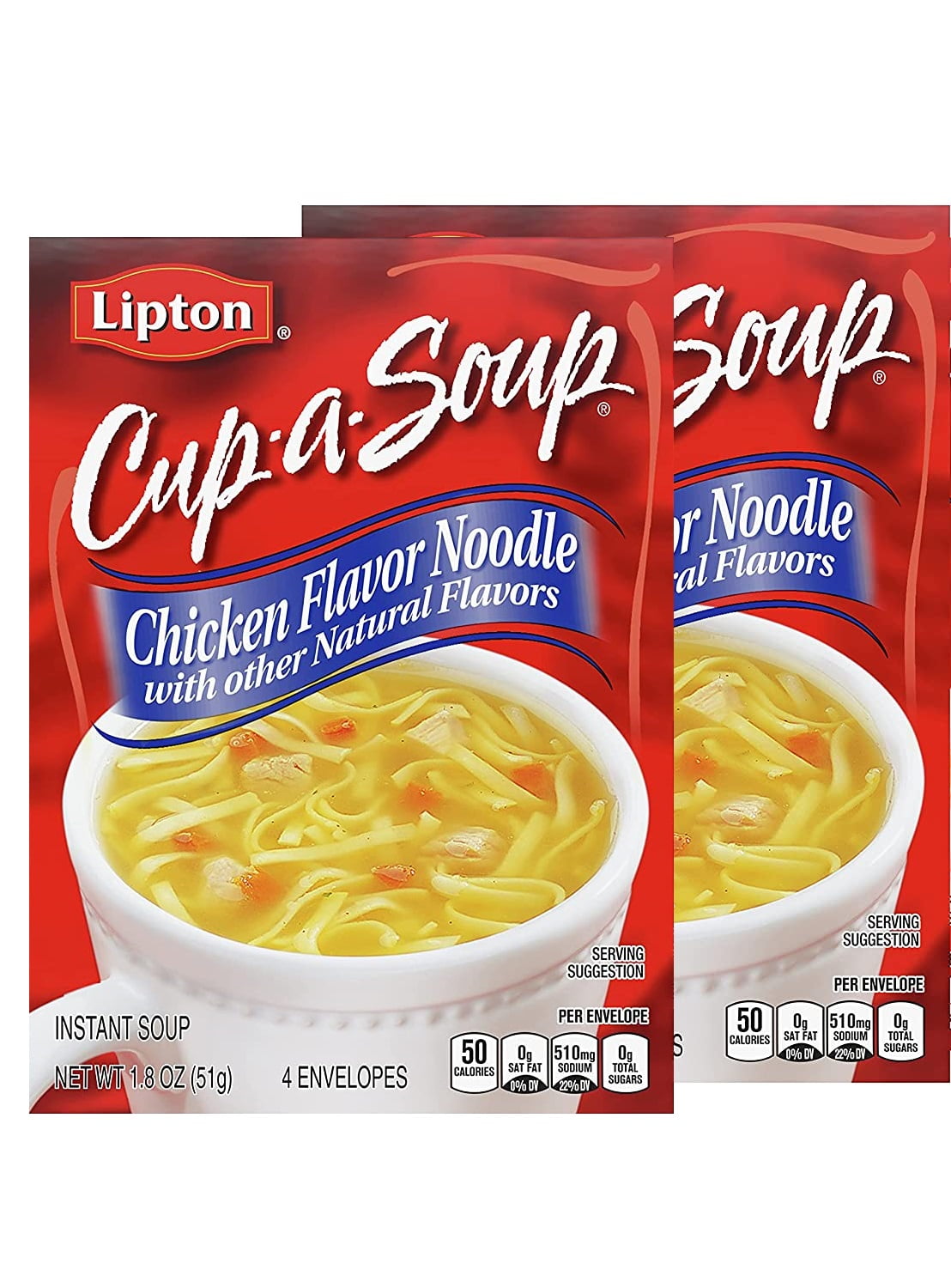 Lipton Cup-a-Soup Instant Soup For a Warm Cup of Soup Chicken Noodle Soup Made With Real Chicken ...