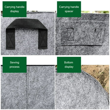 Non-woven Fabric Potato Plant Grow Pot Garden Greenhouse Bag Breathable ...