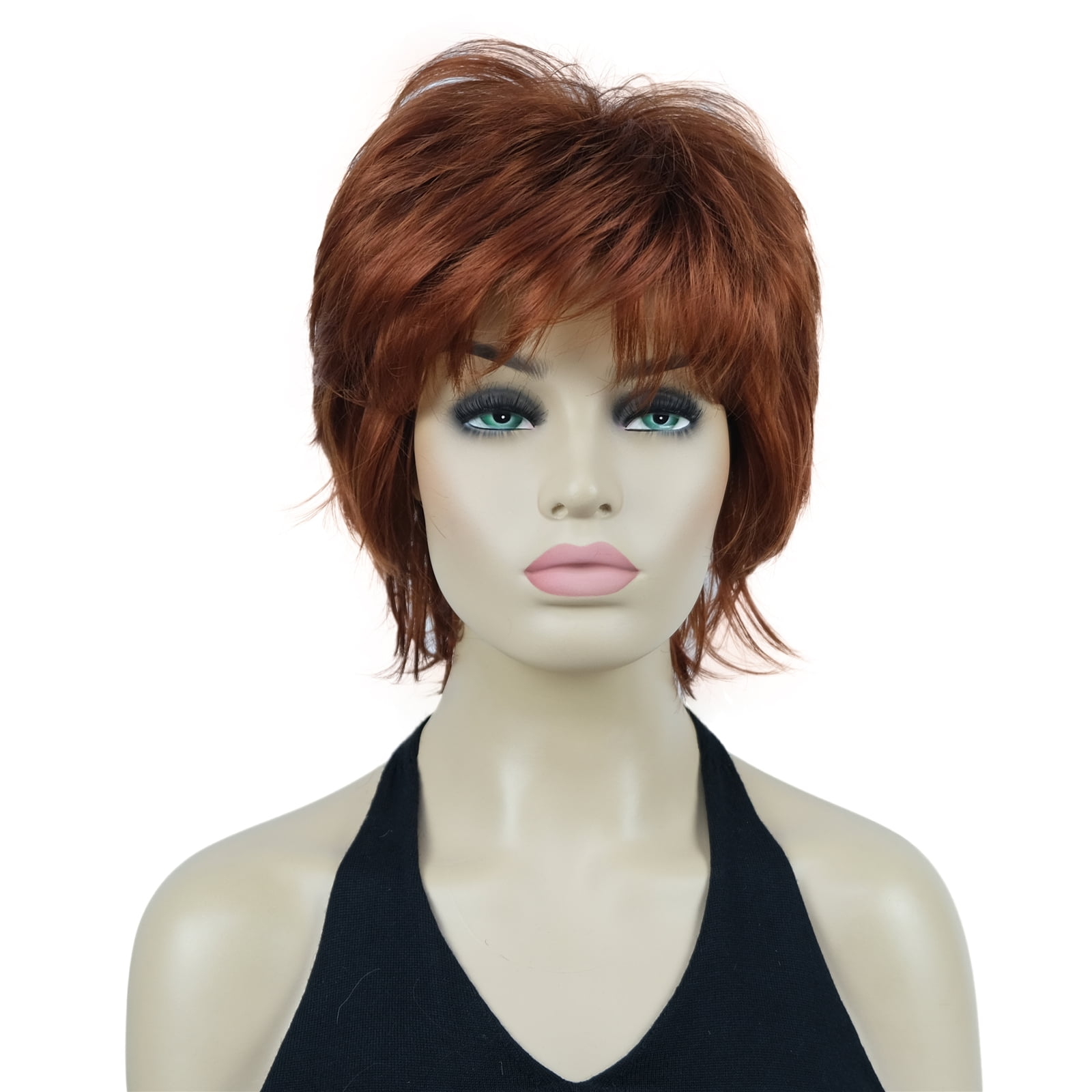 Short Layered Shaggy Wavy Full Synthetic Natural looking Heat Resistant ...