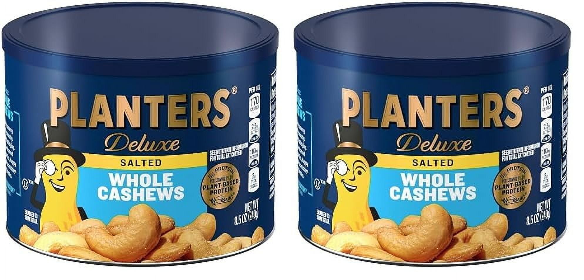 Deluxe Salted Whole Cashews, Party Snacks, Plant-Based Protein, Quick ...