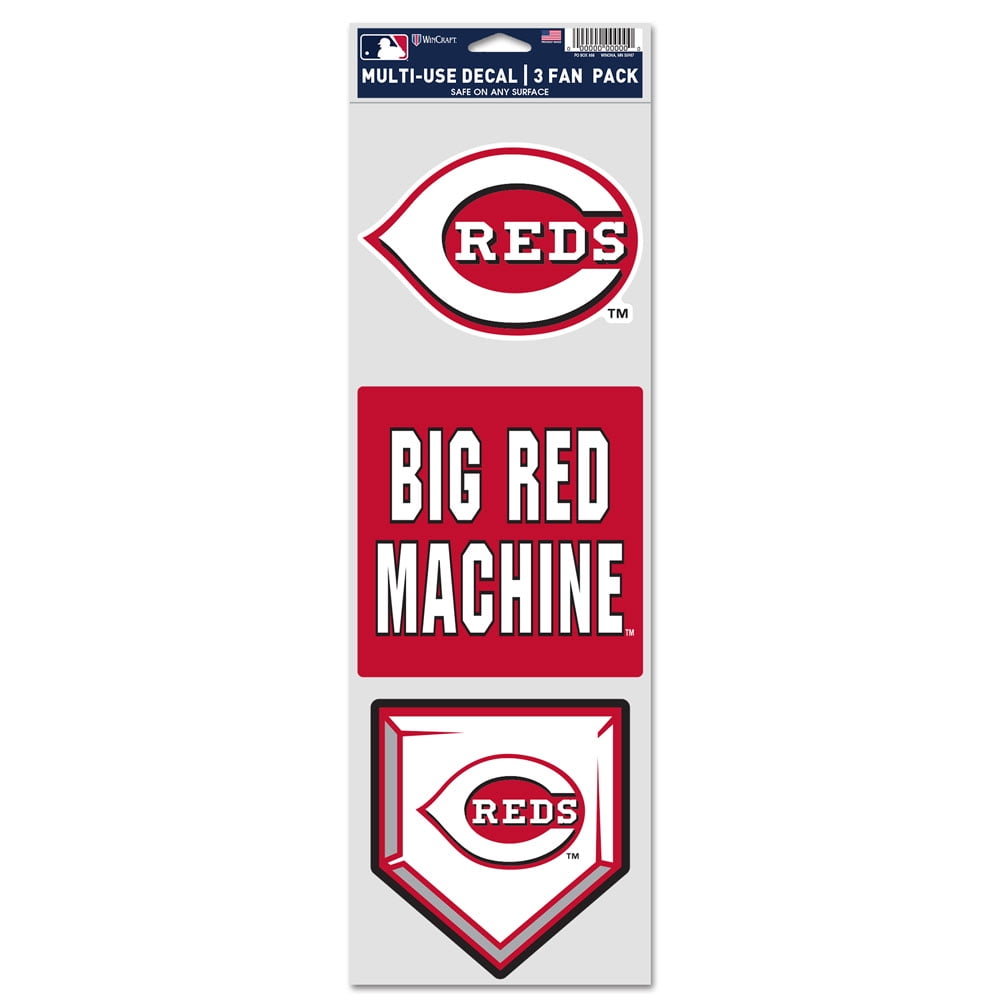 MLB Cincinnati Reds Prime 3.75" x 12" Triple Decal - Walmart.com