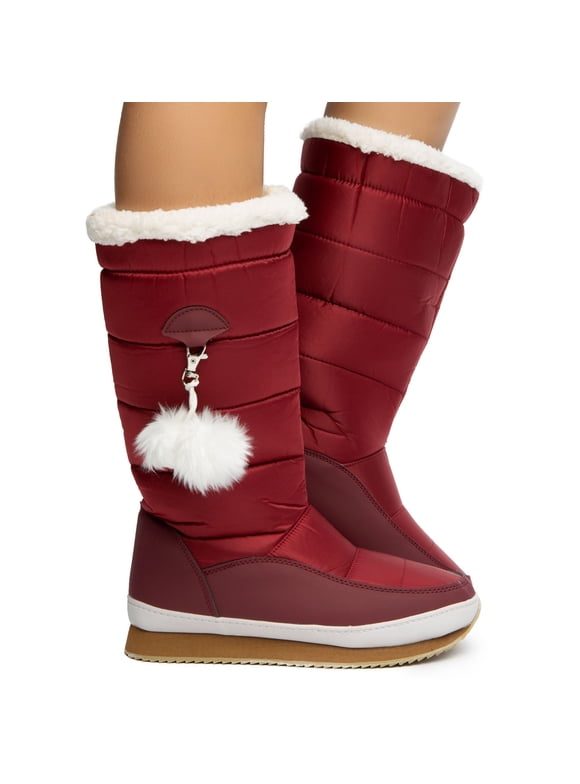 Boots with Pom Poms