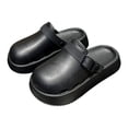 Black Womens Eva Slide Sandals Closed Toe Slippers Indoor Cool Slippers ...