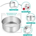 Walchoice Cake Pans Set of 3, Stainless Steel, 8 x 3 Inch, Round, Deep ...