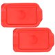 Pyrex Replacement Lid 232-PC 2-Qt Red Plastic Rectangle Cover (2-Pack ...