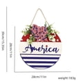 4th of July Decorations Welcome Sign for Front Door Rustic Round Wood ...