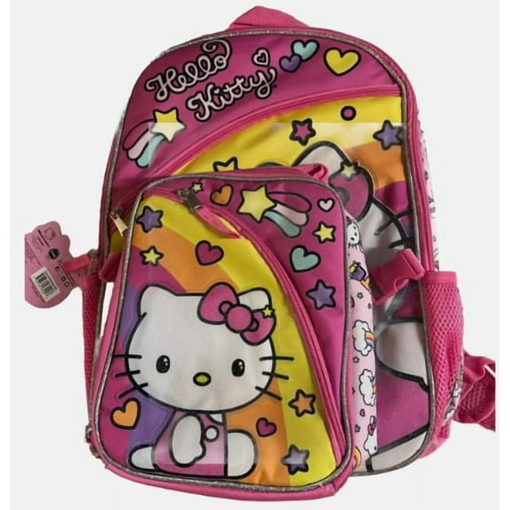 "Sanrio Hello Kitty My Melody & Kuromi 15"" Backpack with Plain Front ...