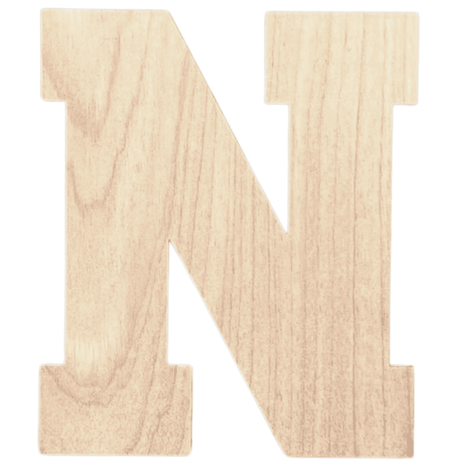 Krafty Supply - 14" Tall Birch Letter N | 1/4" Birch Plywood ...