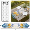 Blue Yellow Dragonfly Table Runner Linen Burlap Table Runner 120 Inches ...