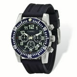 Mens Chisel Black Dial & Silicone Strap Chronograph Watch - Walmart.com