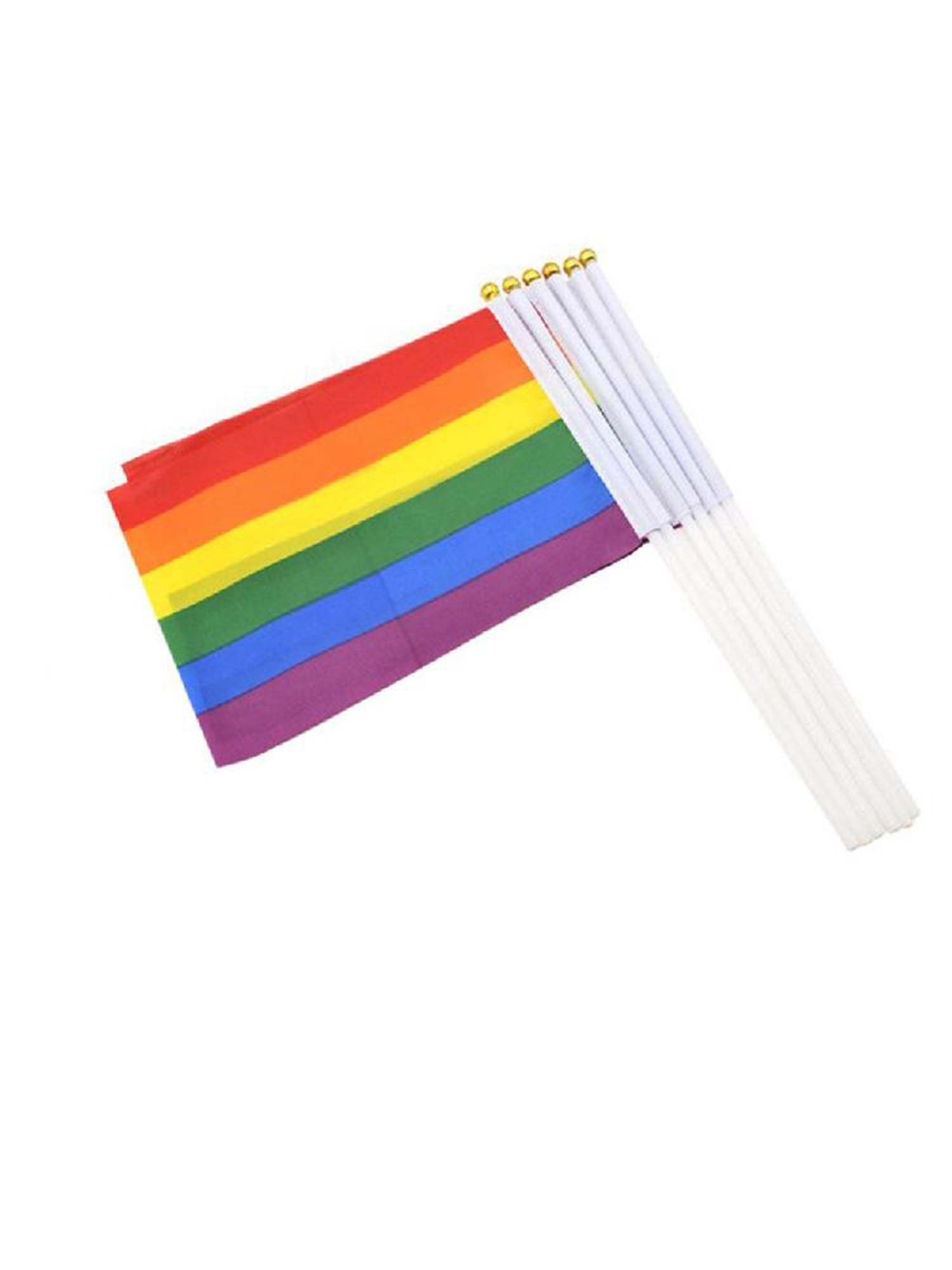 Banderines Gay LGBT Banderines para Agitar Con La Mano Del Arcoíris 6 ...