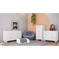 3-Piece Granville Solid Wood Tall Narrow Chest Double Dresser ...