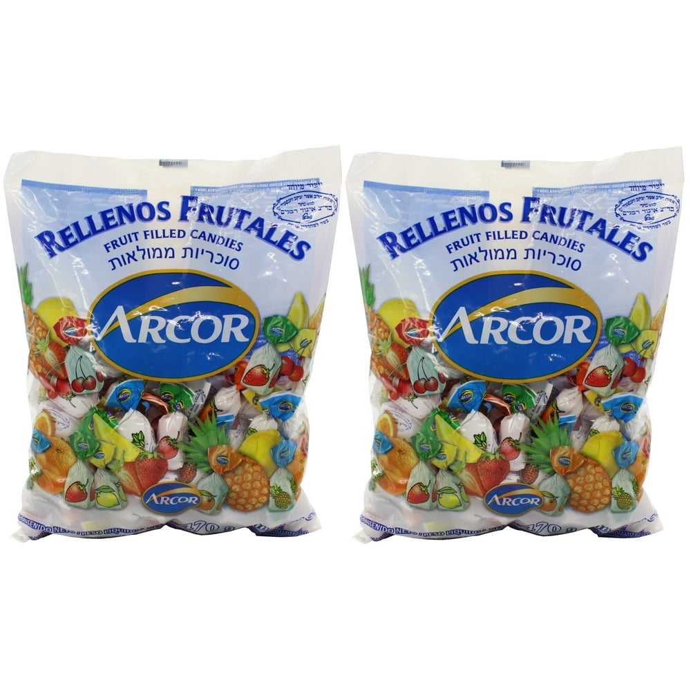 Arcor Assorted Fruit Flavored Kosher Candy with Chewy Centers, Pack of ...