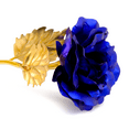 Enchante Handmade Blue Foil Gold Artificial Rose, Wedding Anniversary ...