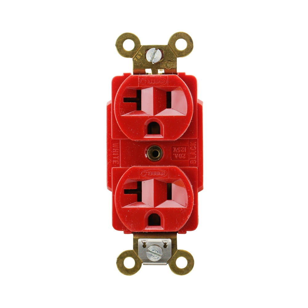 Hubbell 5362RDB Duplex Receptacle Spec Grade 2 Pole 3 Wire Grounding ...