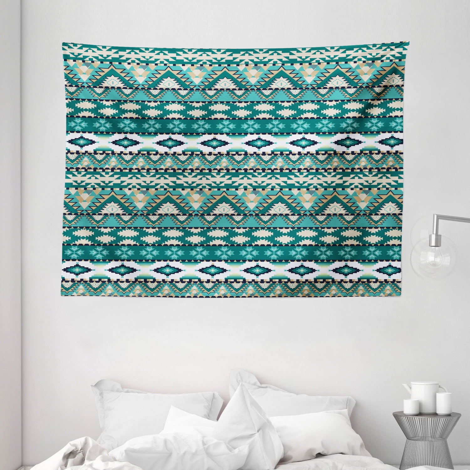 Ethnic Tapestry, Tribal Aztec Design Geometrical Elements Triages ...