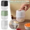 Agiufgs Mini Chopper 8.45 Fl, Wireless Electric with 3- Stainless Steel ...