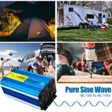 Free Shipping! LVYUAN 2500 Watts Pure Sine Wave Power Inverter DC 12V to AC 110V 120V Car RV ...
