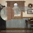 VHC Brands Crosswoods Plaid Cotton Primitive Kitchen Curtains Rod ...