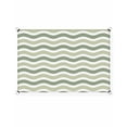 Abstract Waves Sun Shade Sail 6.5'X10' Sage Green Water Ripple Stripes ...