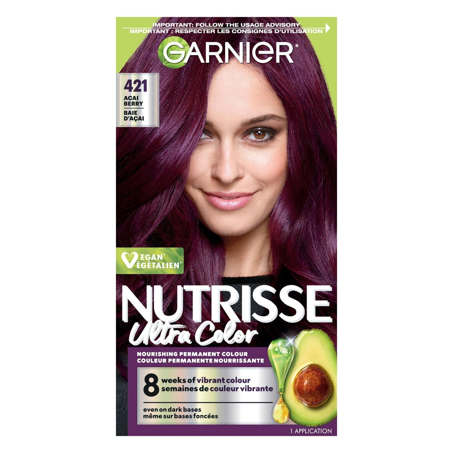 Garnier Nutrisse Ultra Color, Permanent Hair Dye, Vibrant Long-Lasting ...