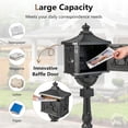Cast Aluminum Mailbox with Post - Locking Residential Mailbox for ...