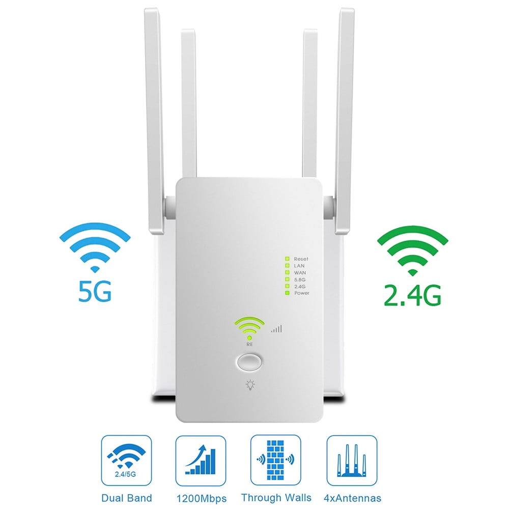 Wireless Signal Booster, up to 1200Mbps speed, 2.4 & 5GHz Dual Band ...