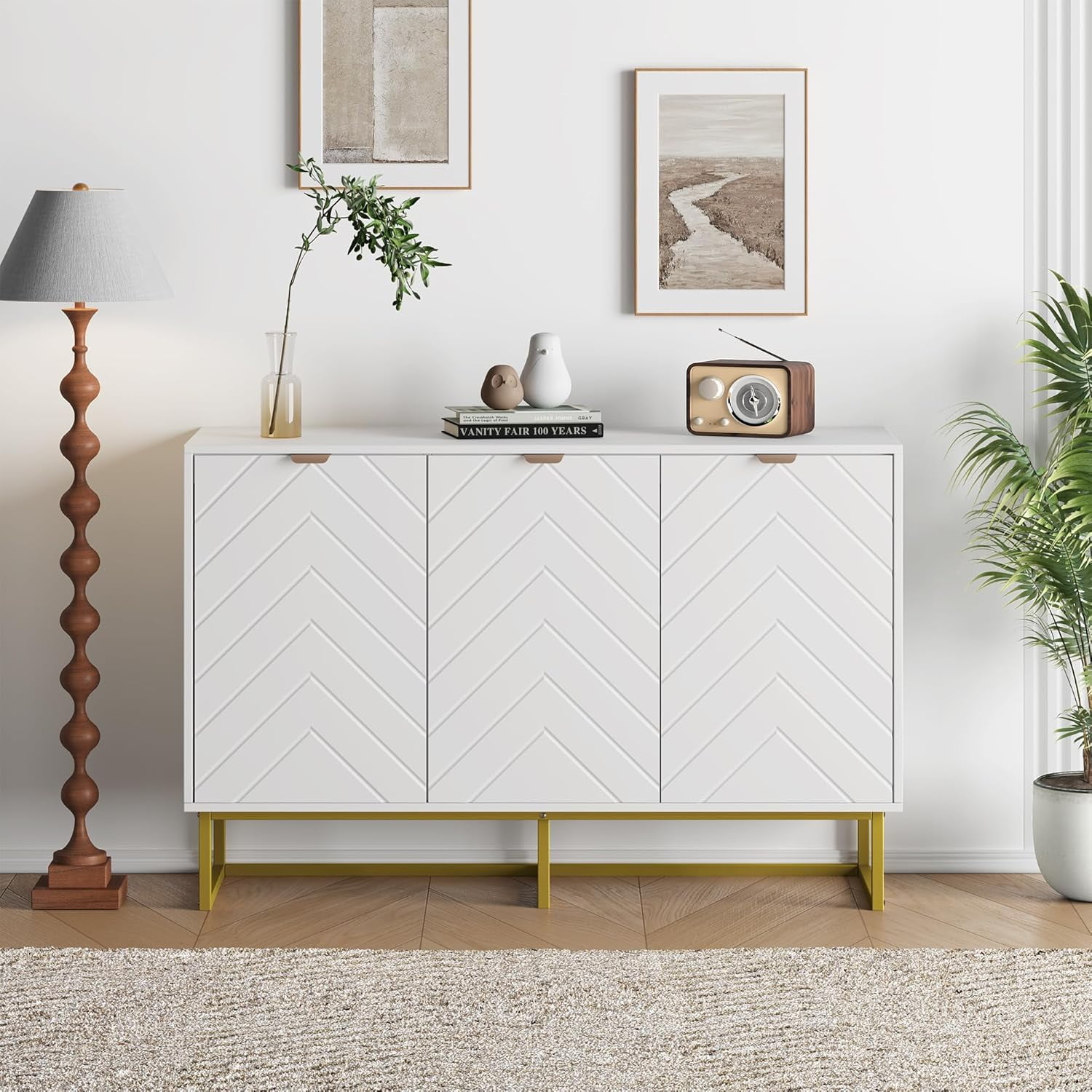 Click here for Caztoi Modern Sideboard Buffet Cabinet With Doors... prices