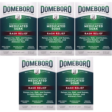 Domeboro Soothing Soak Rash Relief Plus Drying Action Powder Packets ...