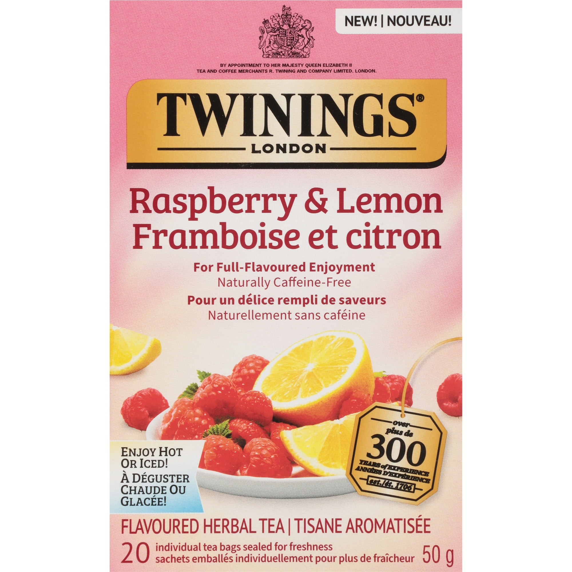 Click here for Twinings Raspberry Lemon Herbal Tea 20s prices