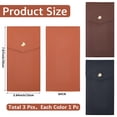 3Pcs 3 Colors PU Leather with Alloy Pen Holders Pen Sleeve Fountain Pen ...