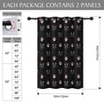 Black Cat and Dog Paw Print Black Pattern Blackout Curtains,Triple ...
