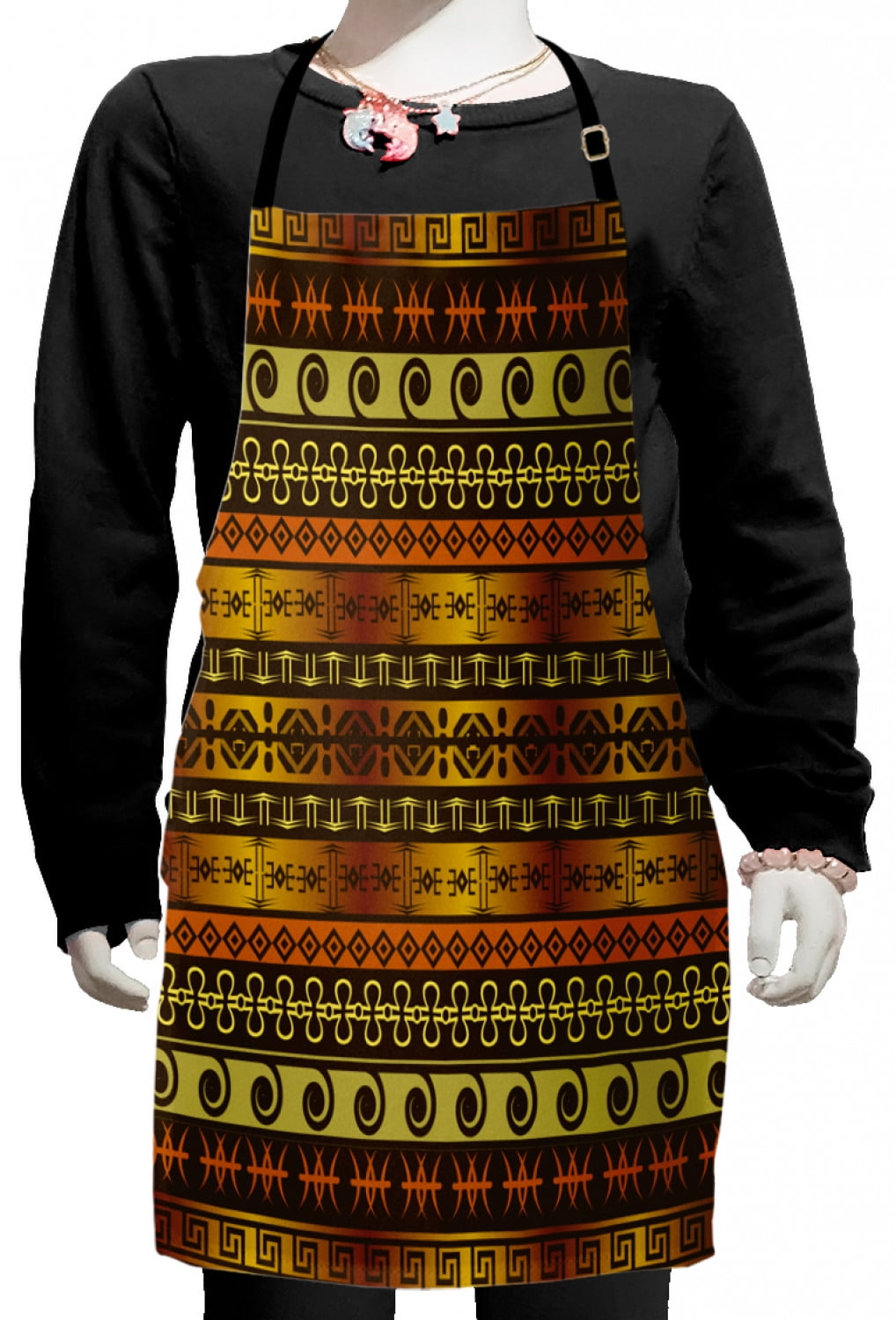 Primitive Kids Apron, Indigenous Geometric Motifs Ornament Traditional ...