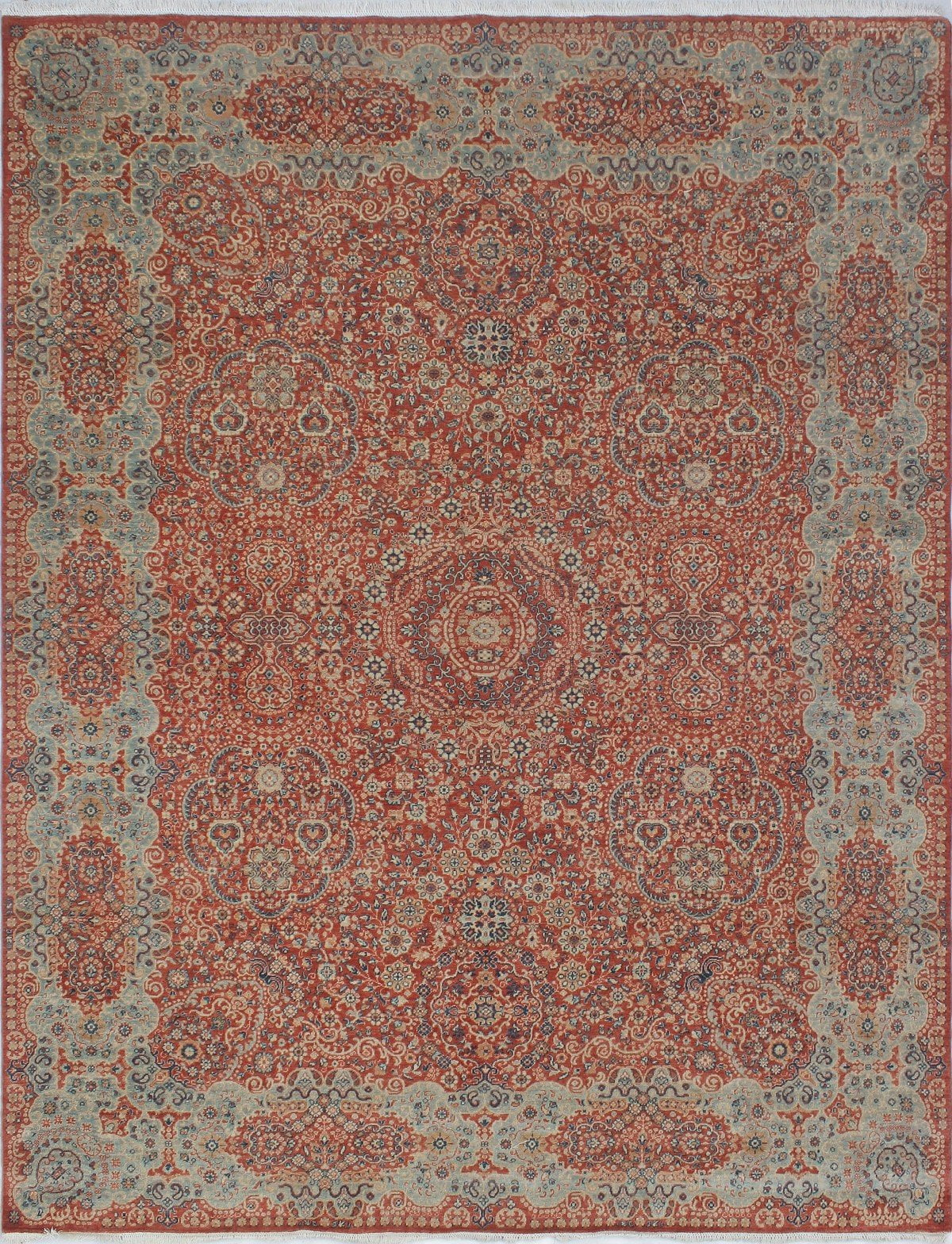 Mamlouk Bertin Rust/Blue Rug, 8'0" x 9'11" - Walmart.com