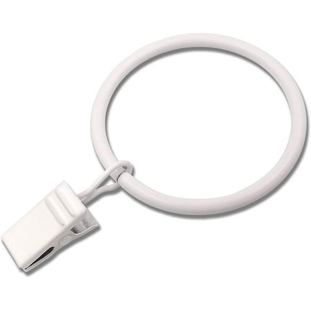 20 PCS Large Curtain Rings with Clips, Metal Drapery Clip with Ring ...