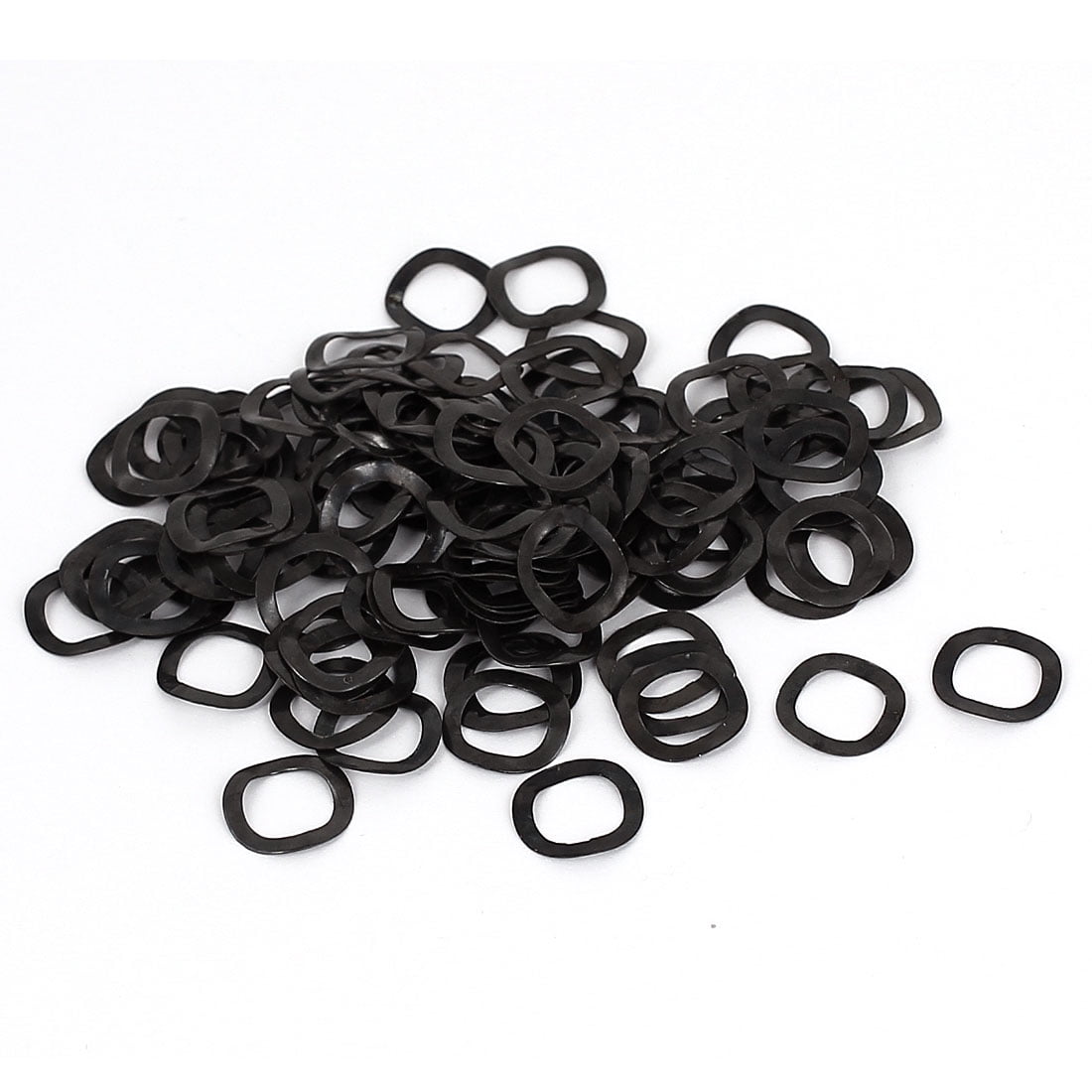 100pcs Black Metal Wavy Wave Crinkle Spring Washers 8mm x 12mm x 0.2mm ...
