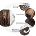 Carved Bear Head Bathroom Shower Curtains with 12 Hooks Polyester ...