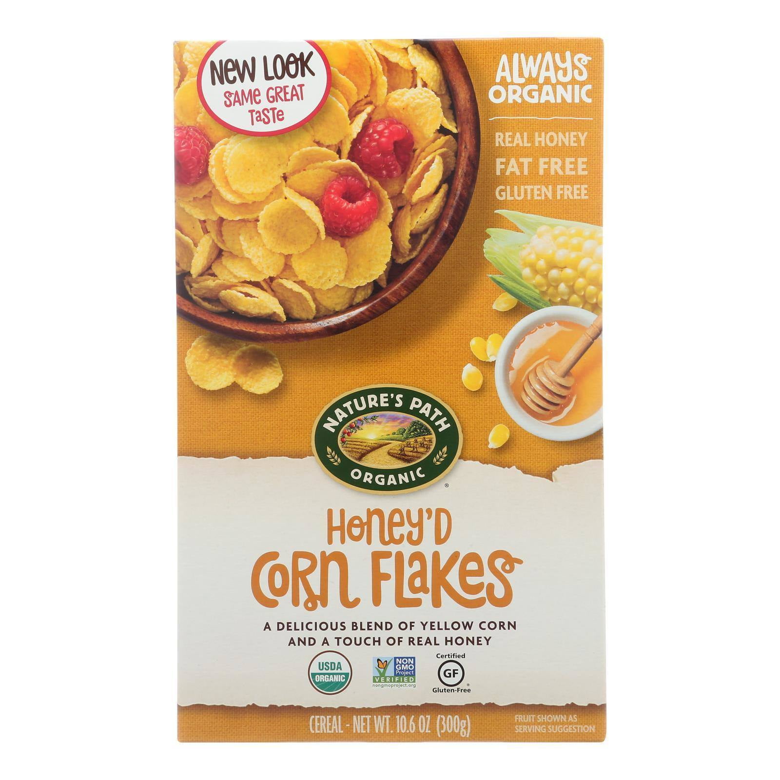 Nature's Path Organic Corn Flakes Cereal - Honey?D - Case of 12 - 10.6 ...