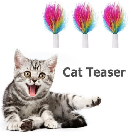 Lutabuo Auto Stick Feathers Replacement Head Interactive Electric Cat ...