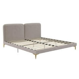 CosmoLiving by Cosmopolitan Coco Upholstered Bed Frame, King, Taupe ...