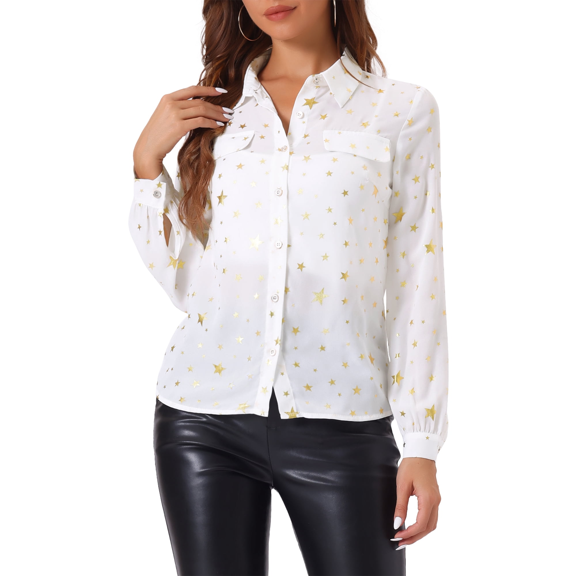 Click here for Inspire Chic Womens Shiny Stars Vintage Long Sleev... prices