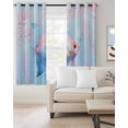 Blue Pink Fish Blackout Curtains for Bedroom/Living Room, Thermal ...