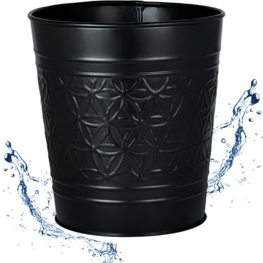 Autumn Alley Farmhouse Galvanized Trash Can, Decorative Rustic Bathroom ...