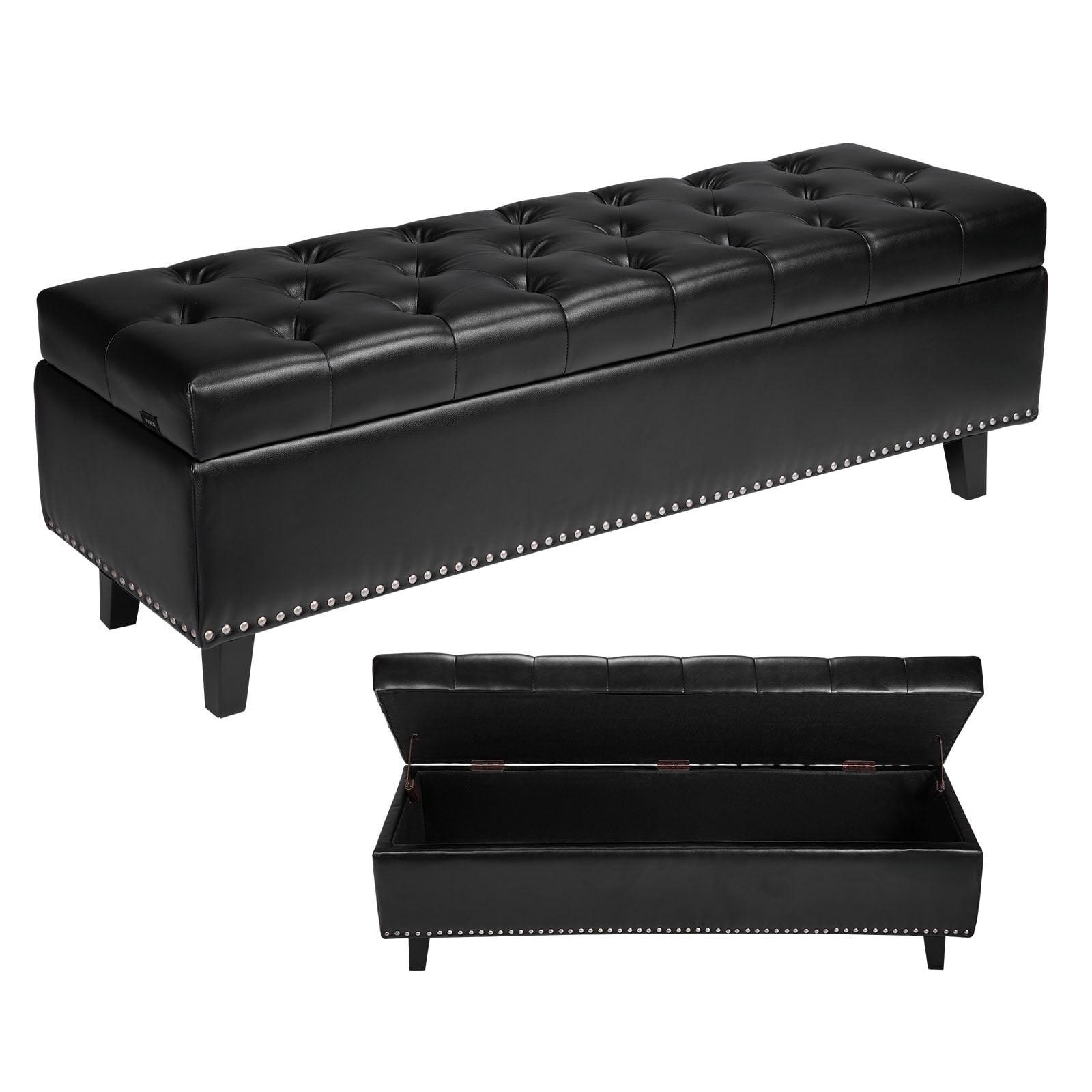 Click here for Vevor Button-Tufted Storage Ottoman Bench Pu Leath... prices