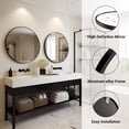 Black Round Mirror, Mirror 24 inch, Circle Mirrors Matte Metal Frame ...