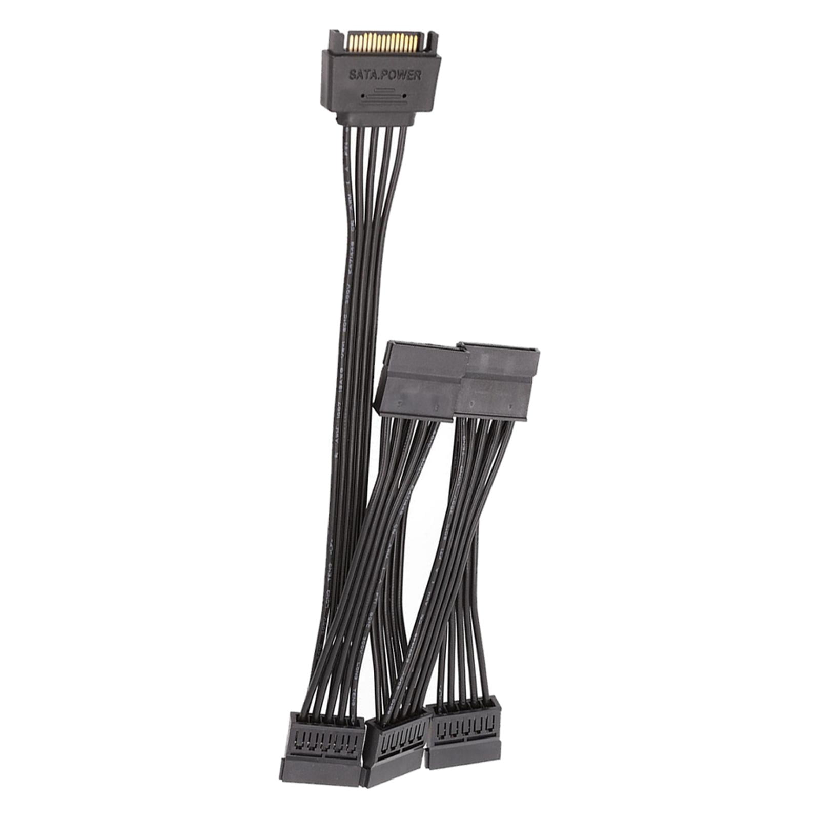 15 Pin Male to Female Power Cable Adapter Replacement Portable 5 Port ...