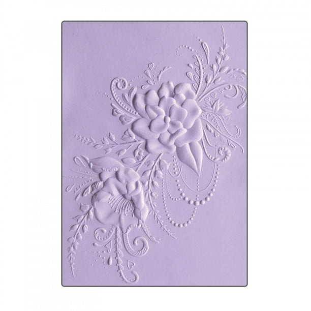 Sizzix 3-D Textured Impressions Embossing Folder Flower Heart Doodle by ...