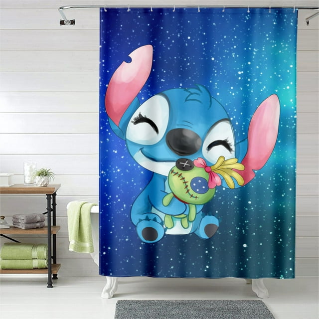 Lilo And Stitch Cartoon Anime Aesthetics Cartoon Stitch Shower Curtain